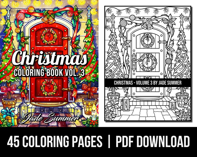 Coloring Pages: Christmas Coloring Book 3 Adult Coloring - Etsy