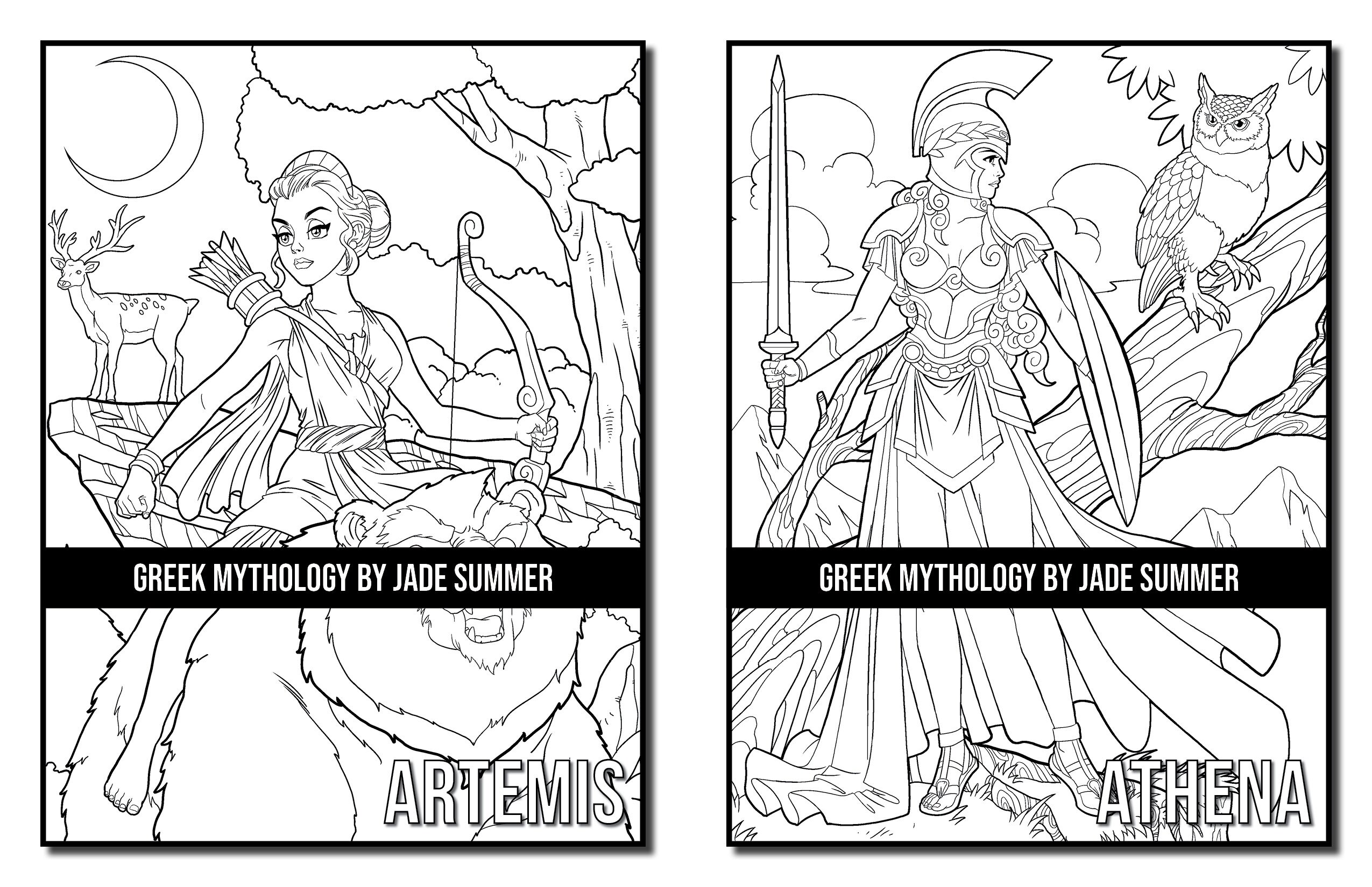 Fantasy Coloring Pages: Greek Mythology Adult Coloring Book by - Etsy ...