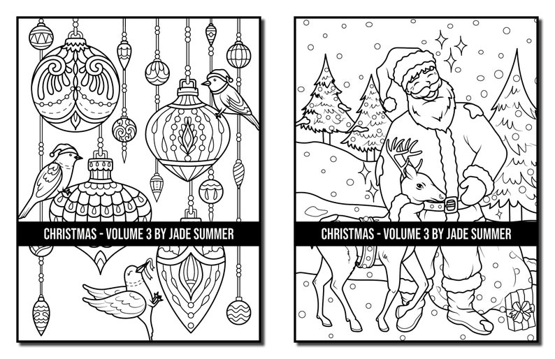 Coloring Pages: Christmas Coloring Book 3 Adult Coloring - Etsy