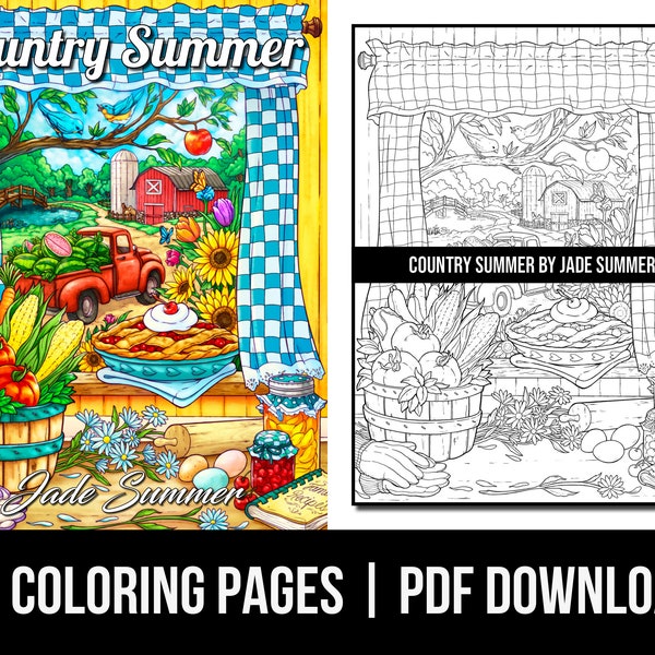Jade Summer Coloring Book - Etsy