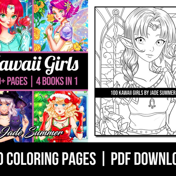 Jade Summer Coloring Book - Etsy