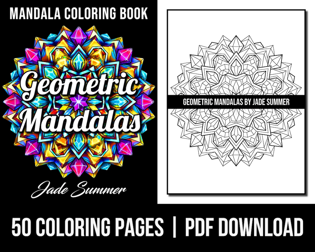 Mandala Coloring Pages: Geometric Mandalas Adult Coloring Book by Jade ...