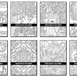 Nature Coloring Pages: Hidden Garden Adult Coloring Book by - Etsy