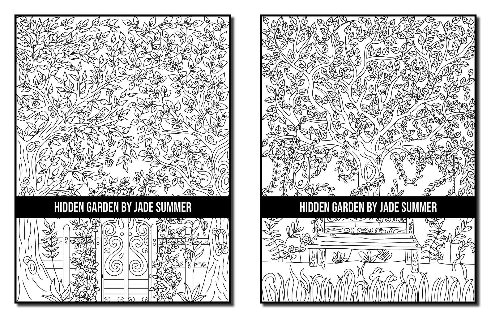 Nature Coloring Pages: Hidden Garden Adult Coloring Book by - Etsy