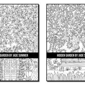Nature Coloring Pages: Hidden Garden Adult Coloring Book by Jade Summer ...