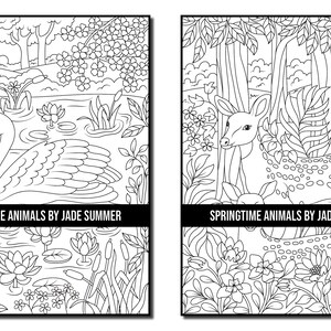 Animal Coloring Pages: Springtime Animals Adult Coloring Book by Jade ...