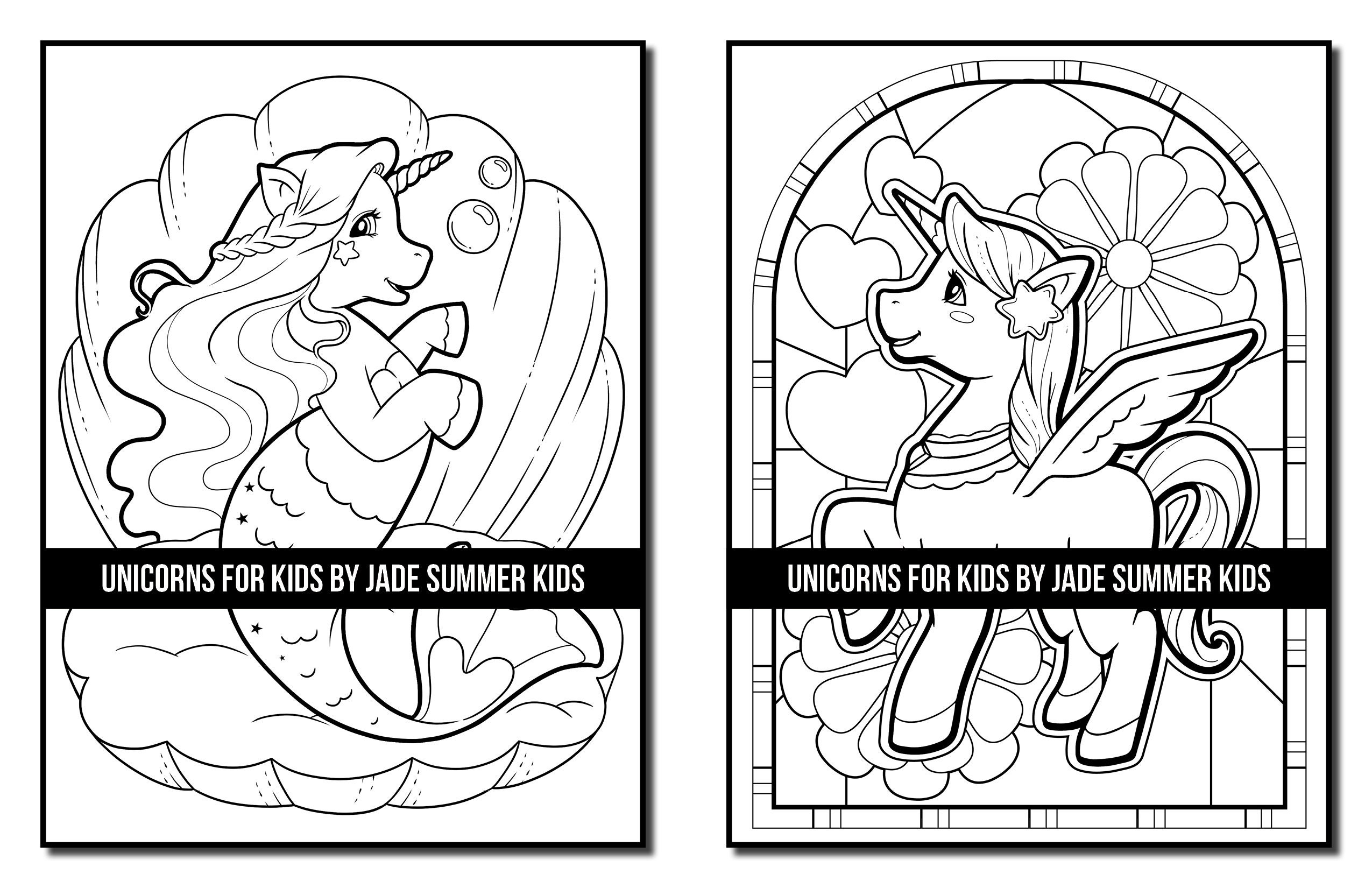 Kids Coloring Pages: Unicorns for Kids by Jade Summer Kids - Etsy