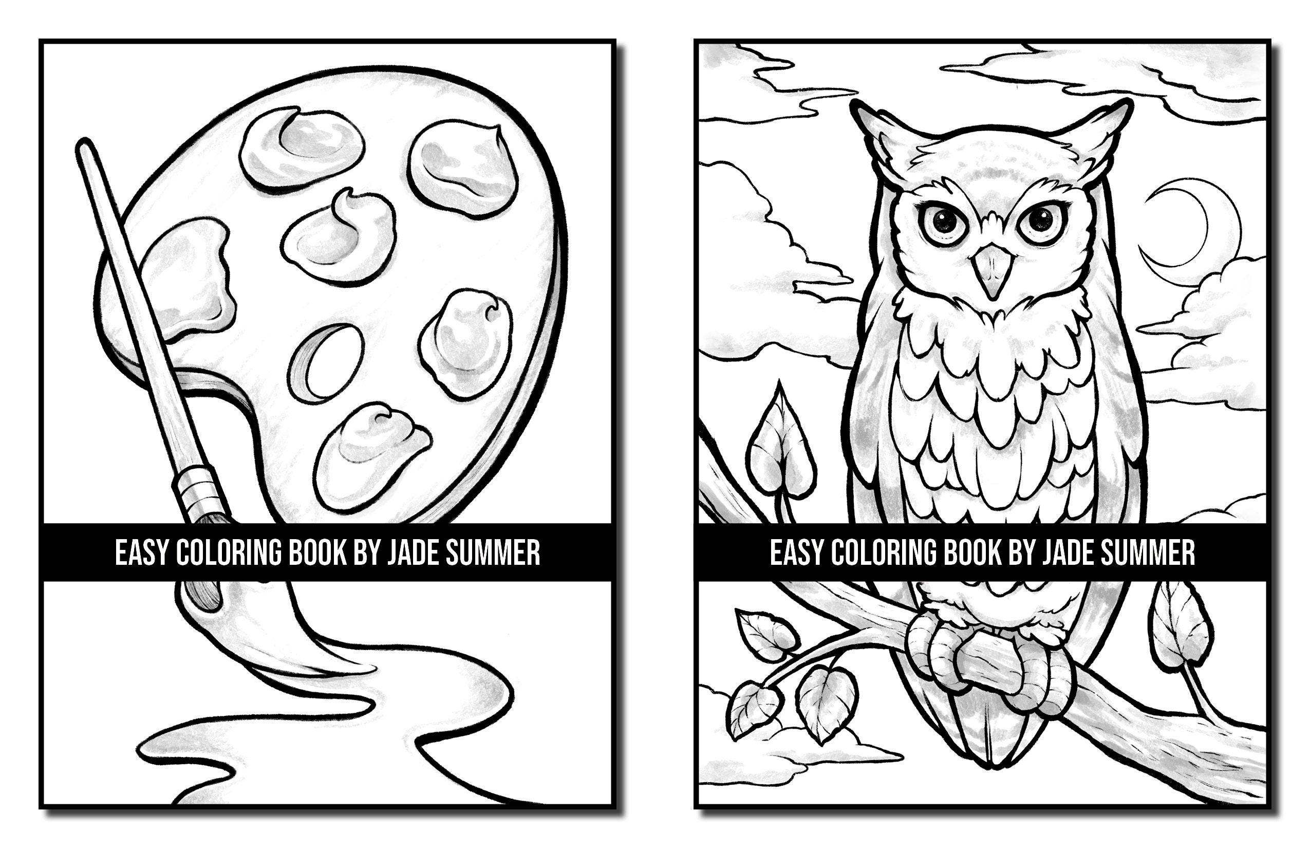 Easy Coloring Pages: Easy Adult Coloring Book by Jade Summer - Etsy ...