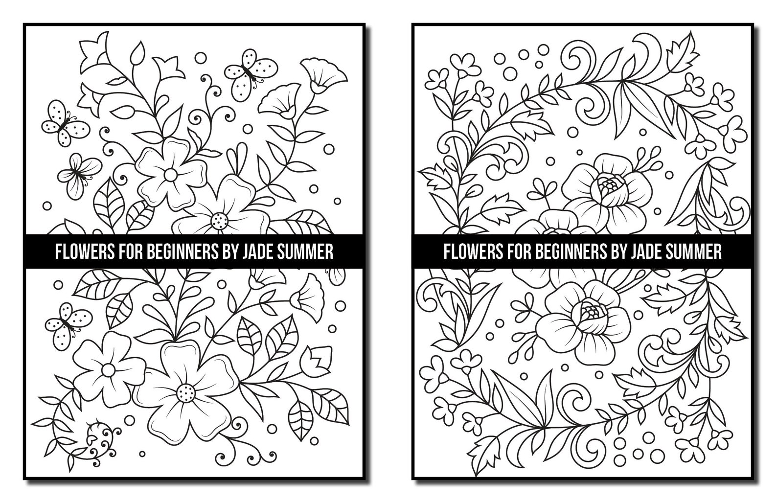 Flower Coloring Pages: Flowers for Beginners Adult Coloring - Etsy