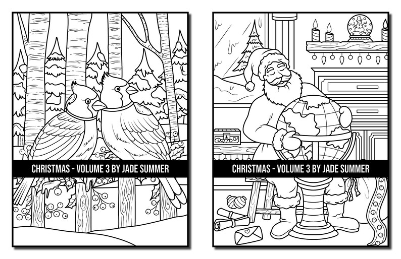 Coloring Pages: Christmas Coloring Book 3 Adult Coloring - Etsy