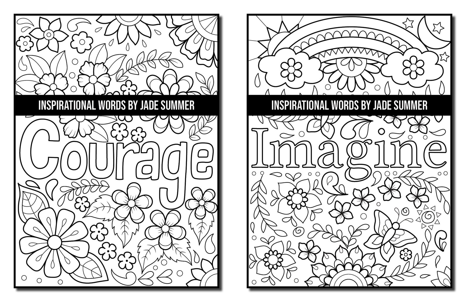 Inspirational Coloring Pages: Inspirational Words Adult - Etsy