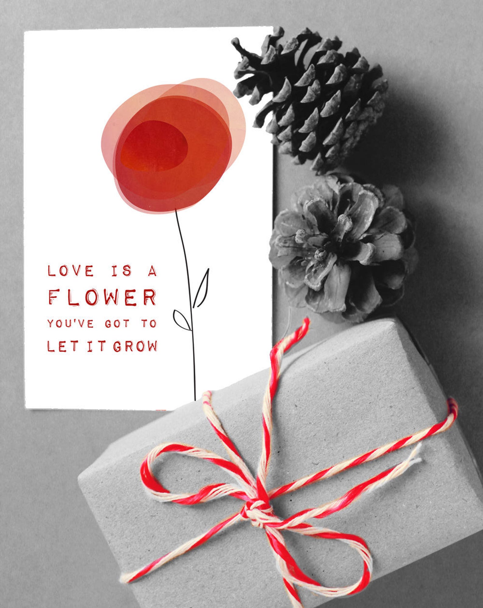 Printable Flower Card Love & Flower Instant Download Picture to Frame I ...