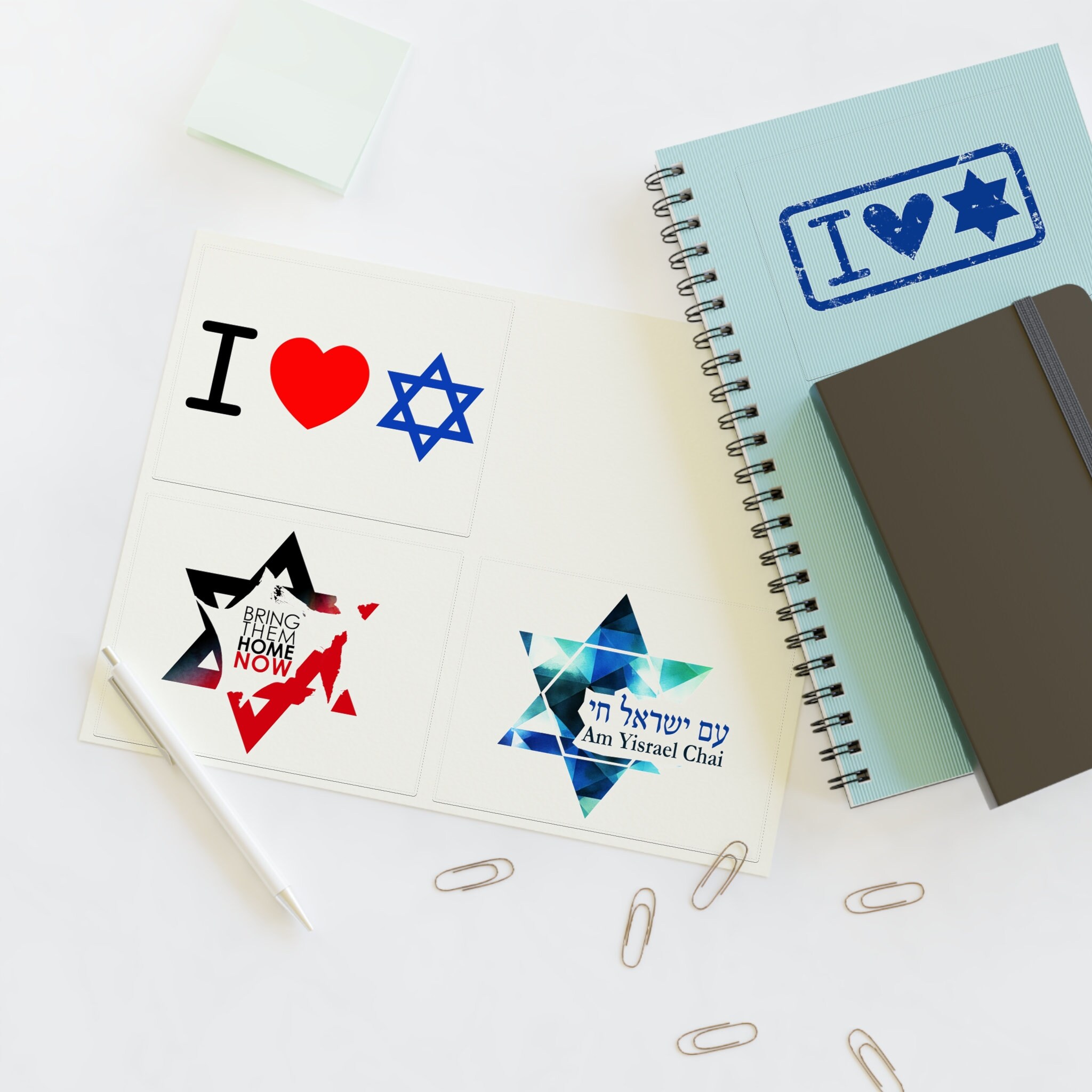 I Love Israel Support Stickers. Am Yisrael Chai Sticker. Bring Them ...
