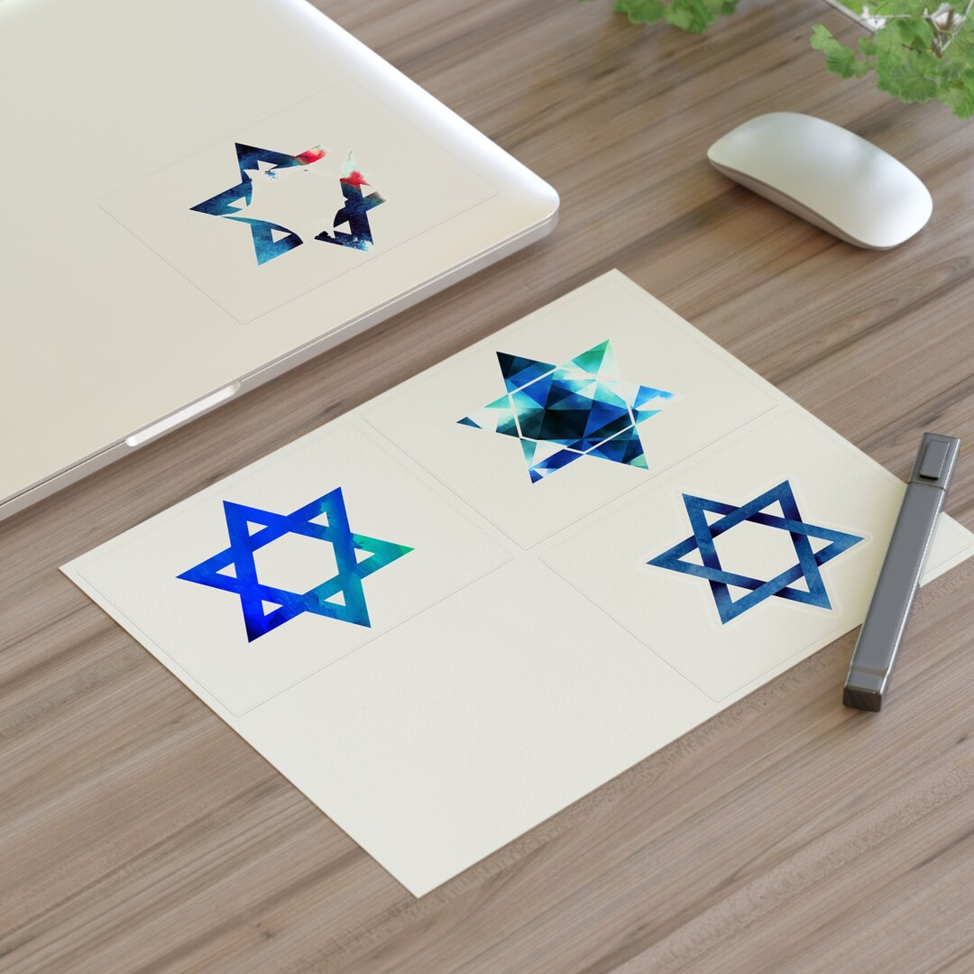 Star of David 4 Different Designs Sticker Sheets. Different Versions of ...