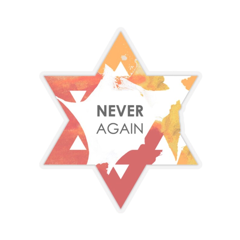 NEVER Again Yellow and Red Star of David Cut Out Shape - Etsy