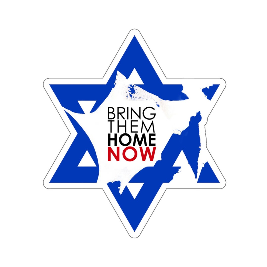 Bring Them Home NOW! Blue Star of David Cut Out Shape Sticker. Support Israel! - Etsy