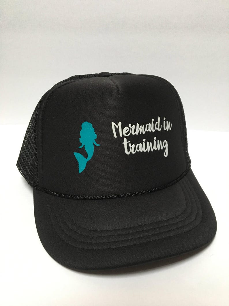 Mermaid Youth Hat, Mermaid in Training, Kids Mermaid Trucker Hat ...