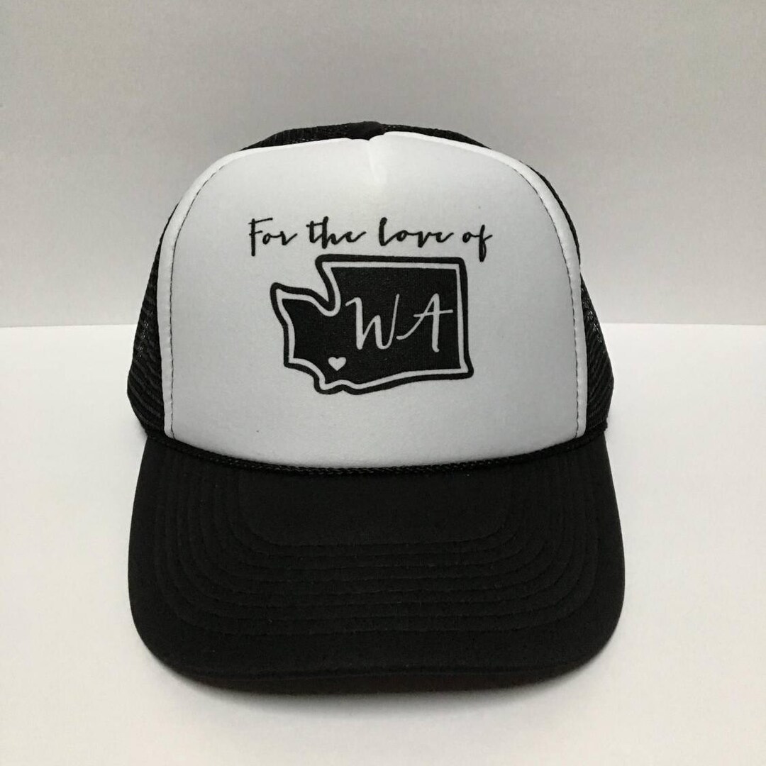 Washington State Trucker Hat, WA Love, PNW - Etsy