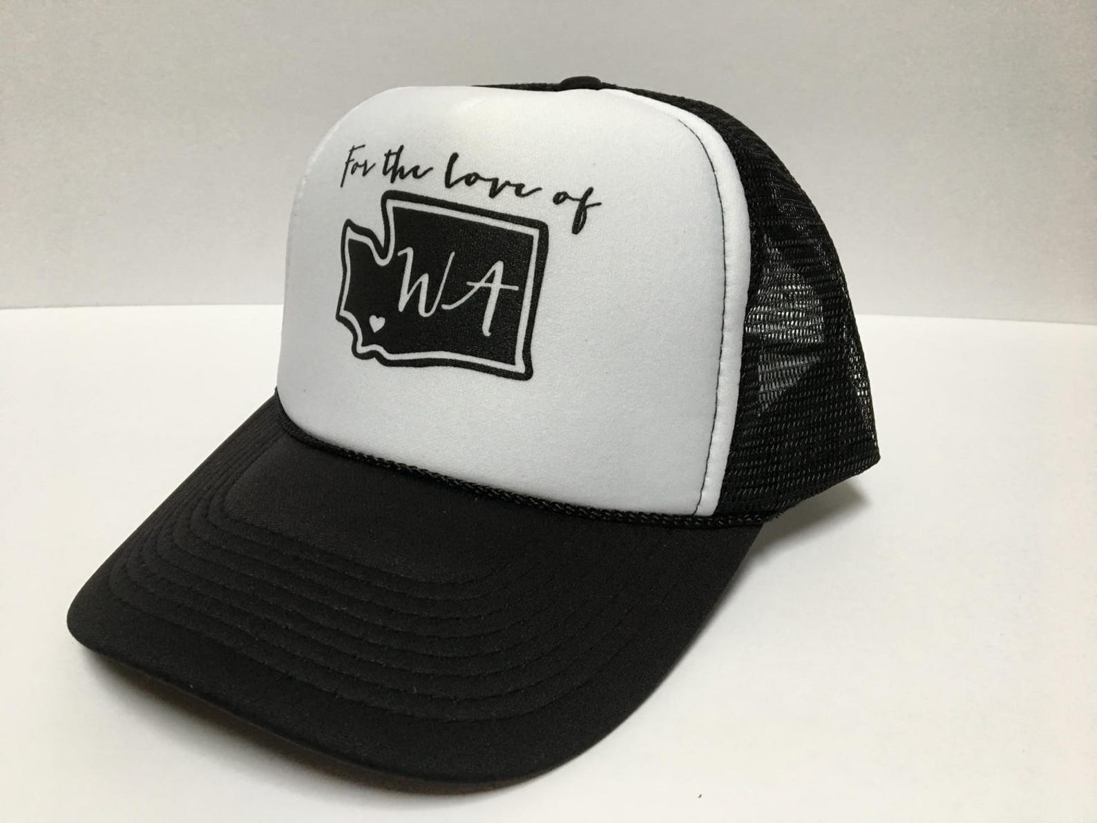 Washington State Trucker Hat, WA Love, PNW - Etsy