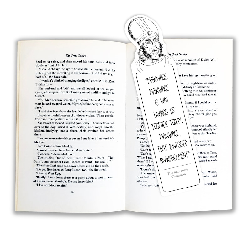 The Princess Bride - Clergyman - Funny Bookmark - Etsy