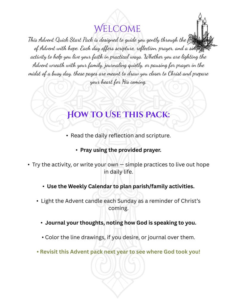 Catholic Women's Advent Journal With Daily Reflections (digital ...