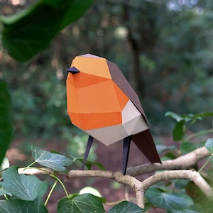 ERITHACUS RUBECULA – Paper Bird - Etsy