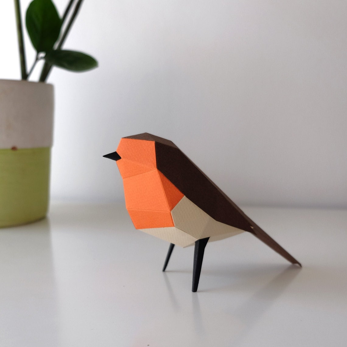 ERITHACUS RUBECULA Paper Bird - Etsy