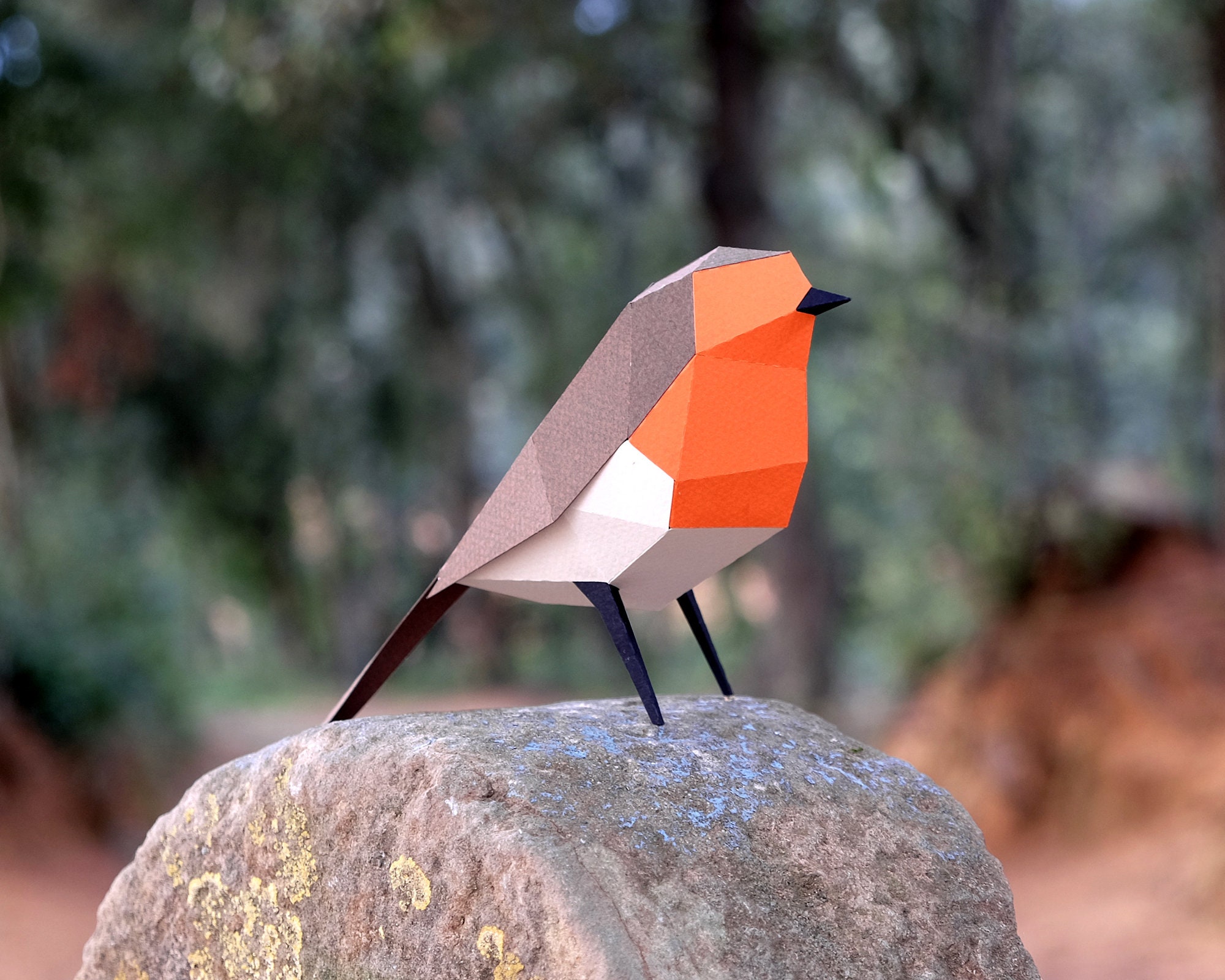ERITHACUS RUBECULA Paper Bird - Etsy