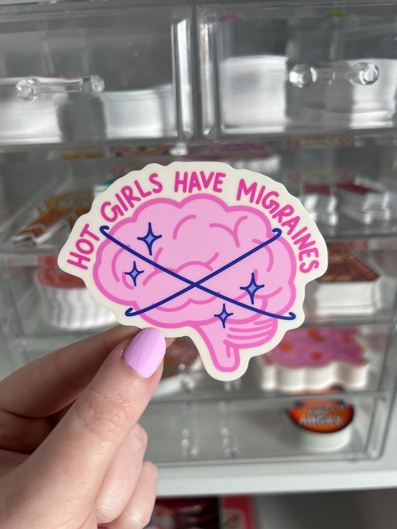 Hot Girls Have Migraines Vinyl Sticker | Migraine Sticker, Chronic ...