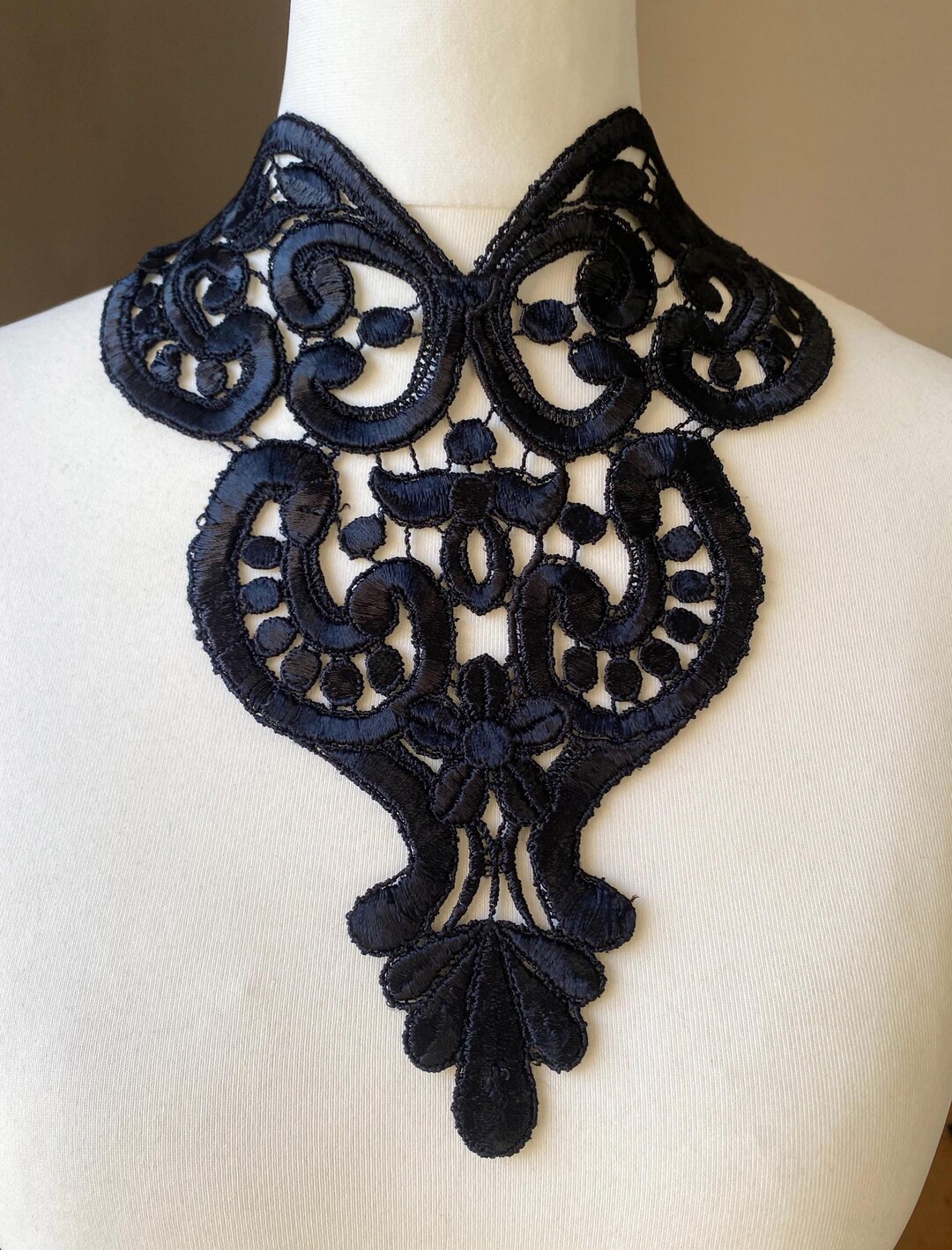 LARGE Ornate Lace / Braid Motif Applique / Choker - Gothic - Etsy
