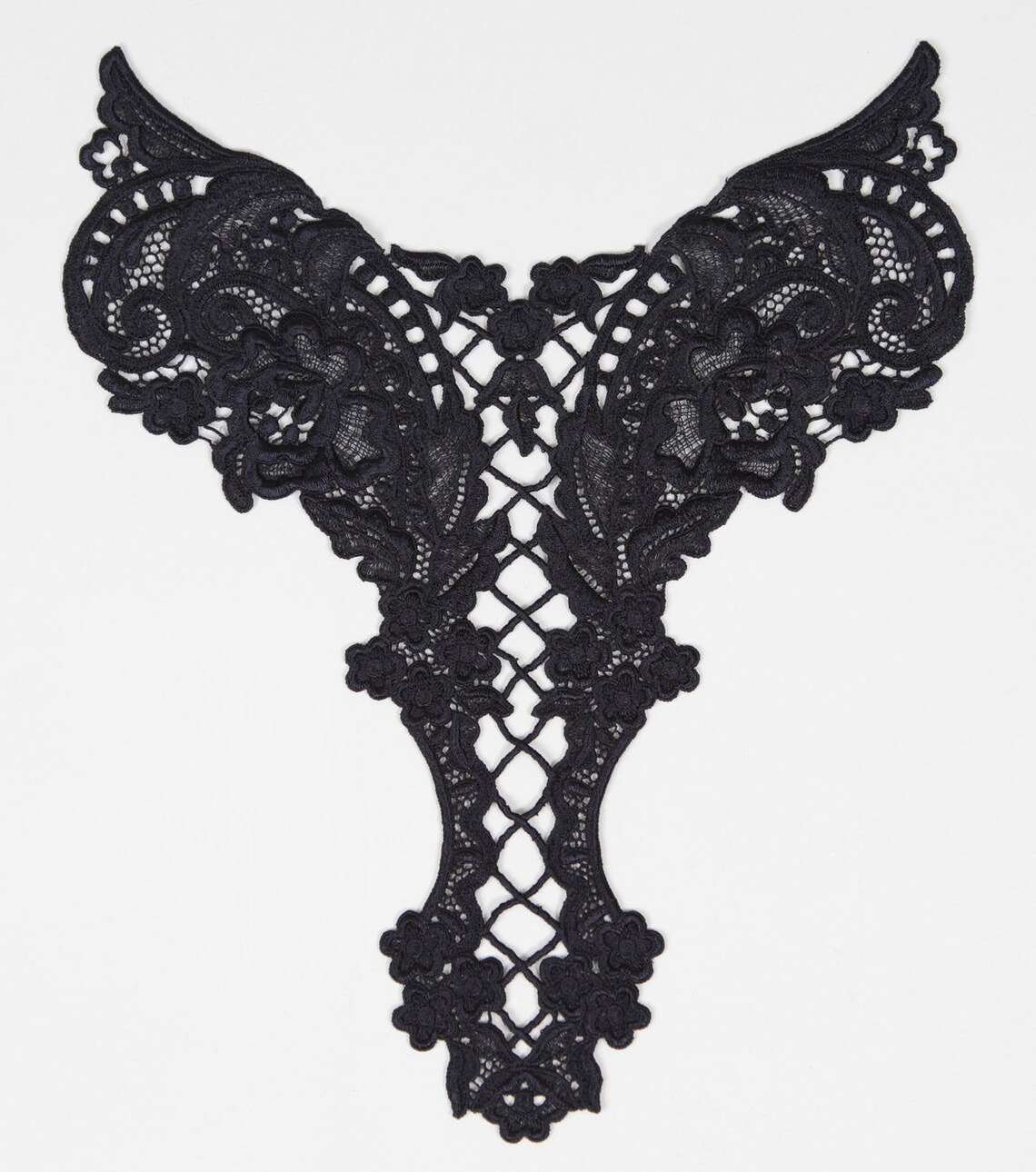 LARGE Ornate Lace / Braid Motif Applique / Choker Gothic - Etsy