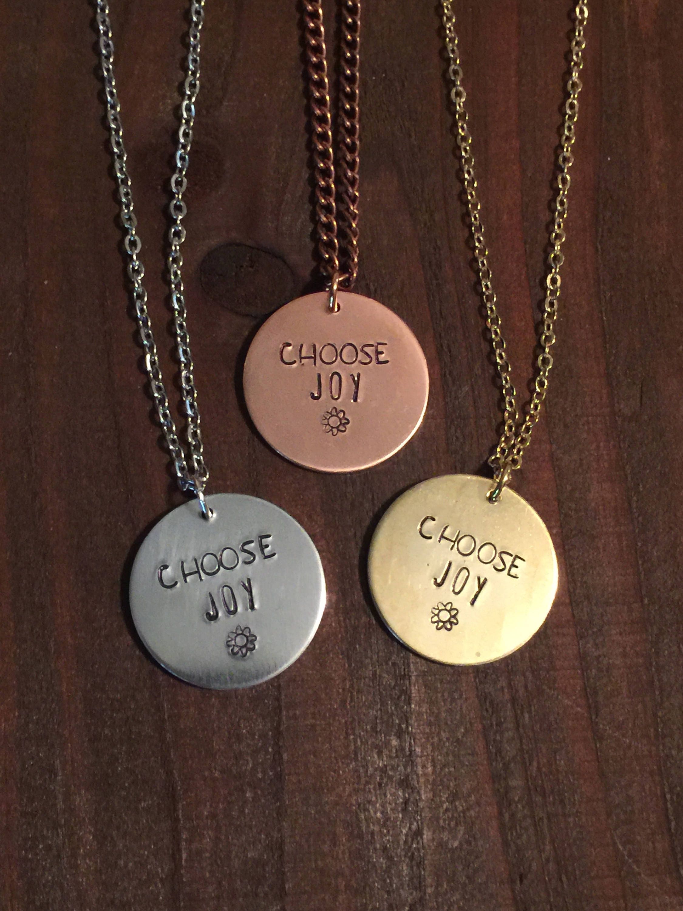 Choose Joy Necklace Choose Joy Jewelry Inspiration Jewelry | Etsy