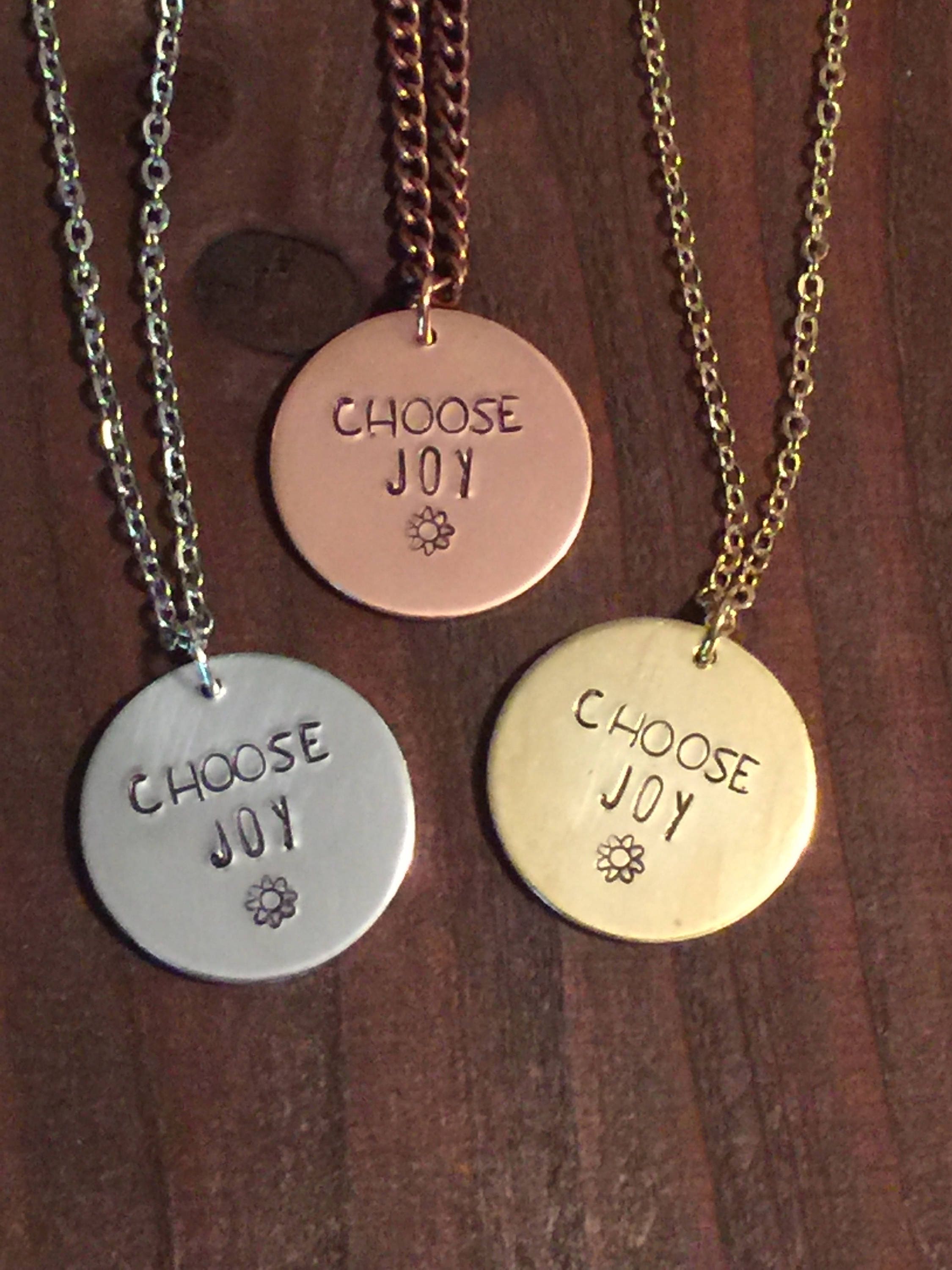 Choose Joy Necklace Choose Joy Jewelry Inspiration Jewelry | Etsy