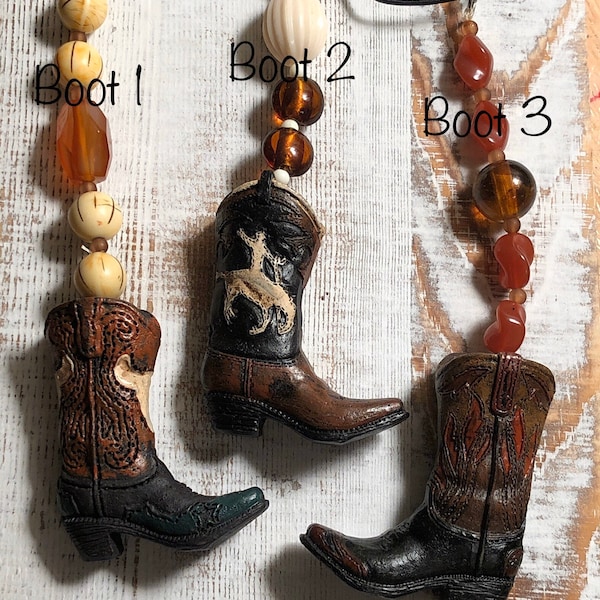 Cowboy Boot Rear View Mirror - Etsy