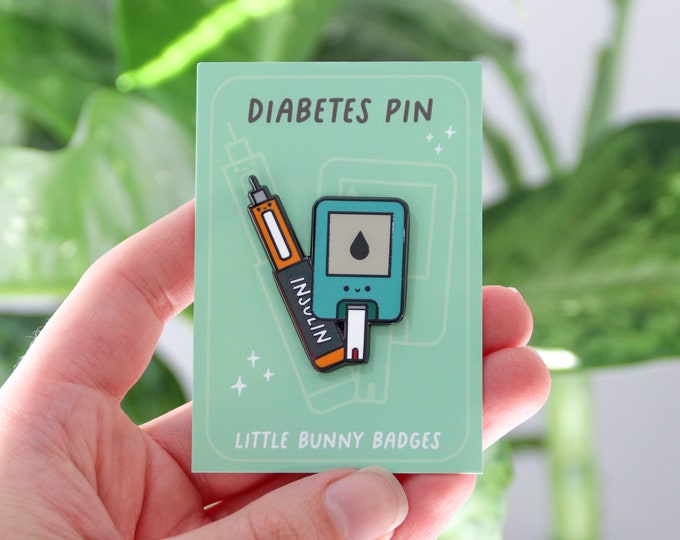 Diabetes Insulin and Glucometer Enamel Pin - Etsy