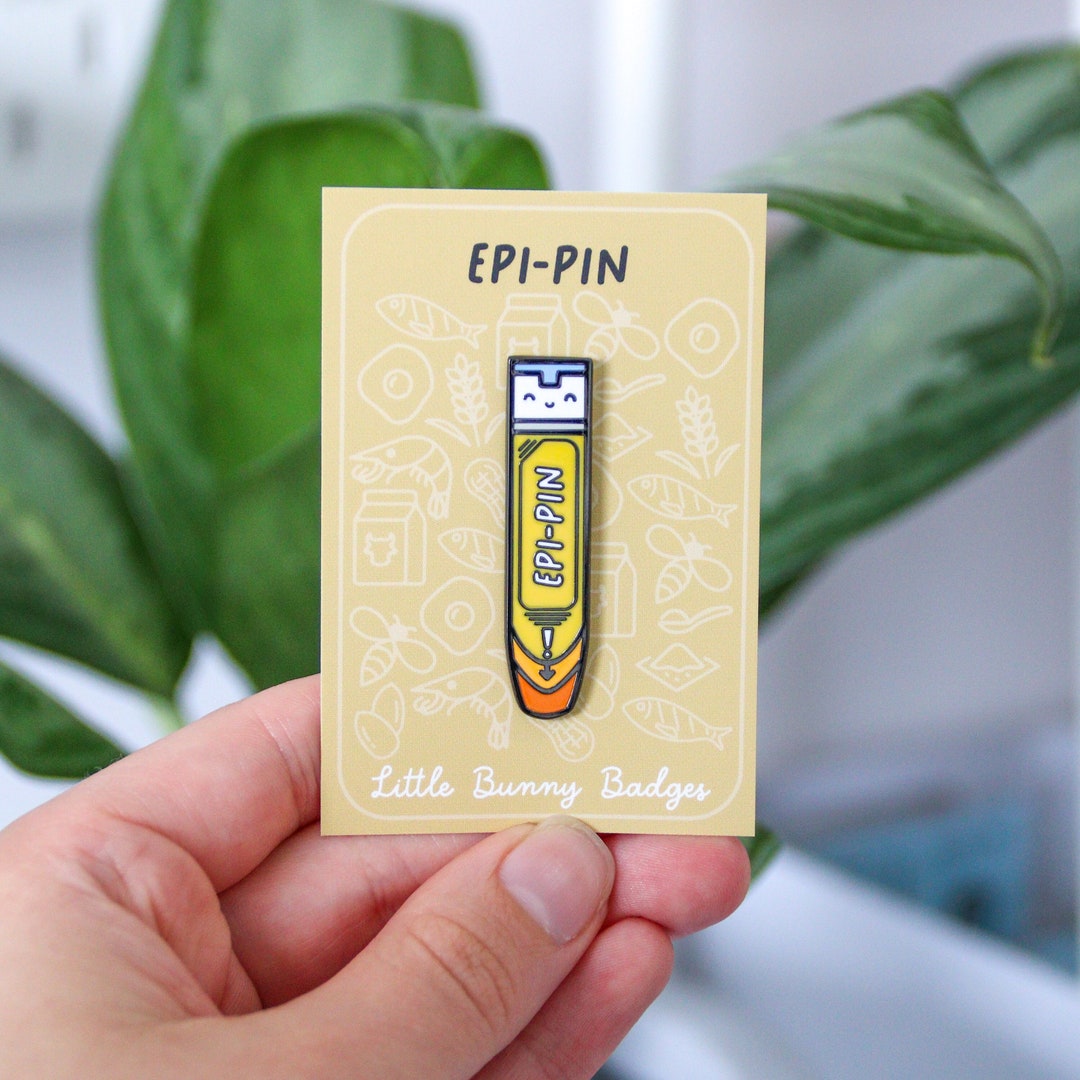 Epipen Epinephrine Adrenaline Epi-pin Enamel Pin Allergies Anaphylaxis ...