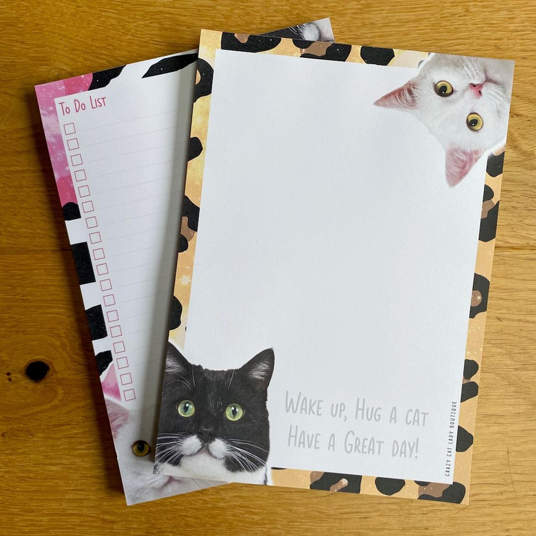 Cute Cat, to Do List Notepad - Etsy