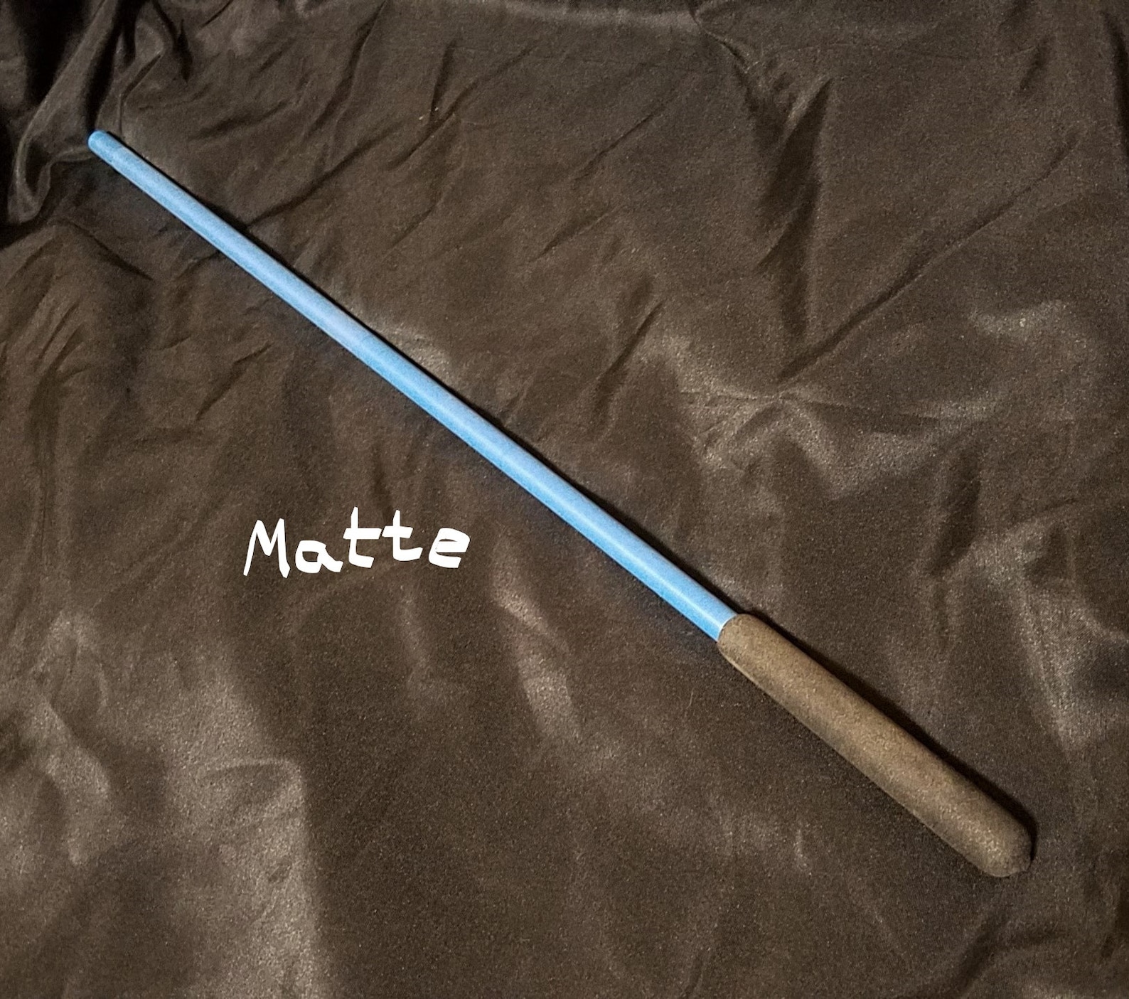 Spanking Cane 24" Long, 1/2" Thick BLUE Delrin With Black Foam Handle ...