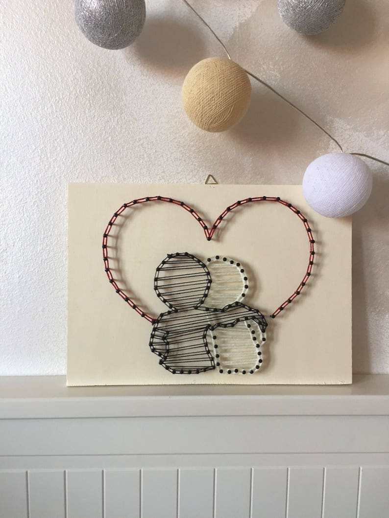 Romantic String Art Wall Decor, for Wedding or Anniversary, Wall ...
