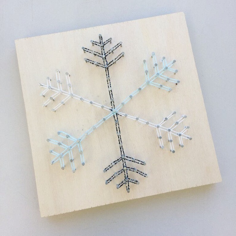 Snowflake Kit in String Art DIY String Art Kit Easy Tutorial - Etsy