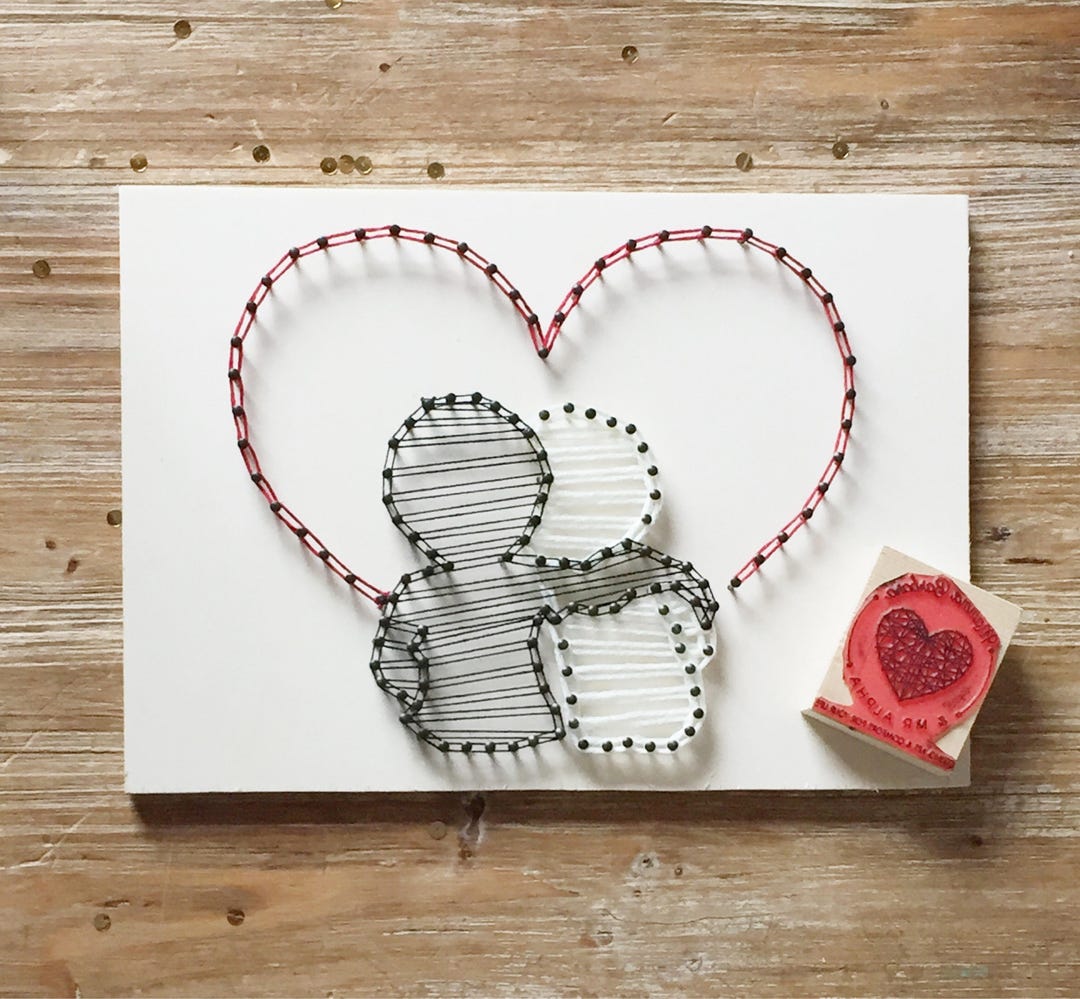 Romantic String Art Wall Decor, for Wedding or Anniversary, Wall ...