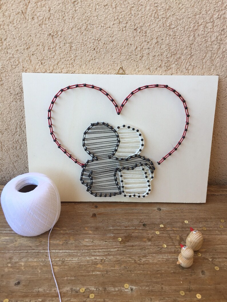 Romantic String Art Wall Decor, for Wedding or Anniversary, Wall ...