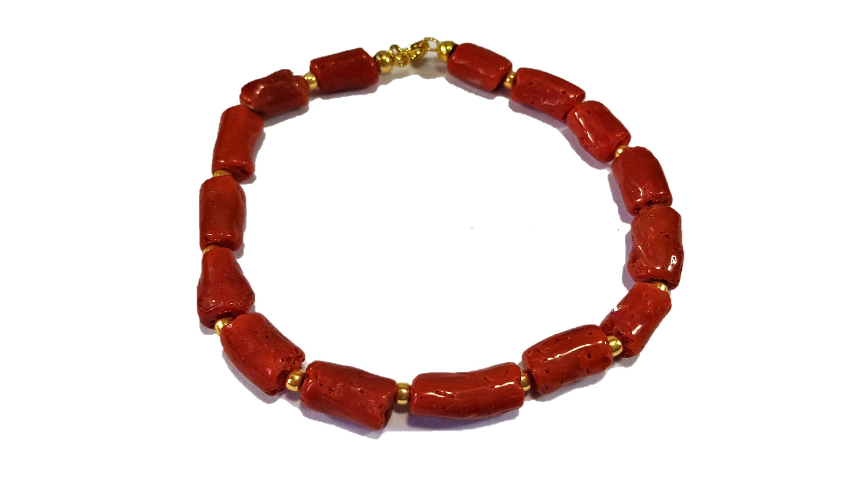 Red Coral Bracelet, Coral Bracelet, Mediterranean Red Coral, Man ...