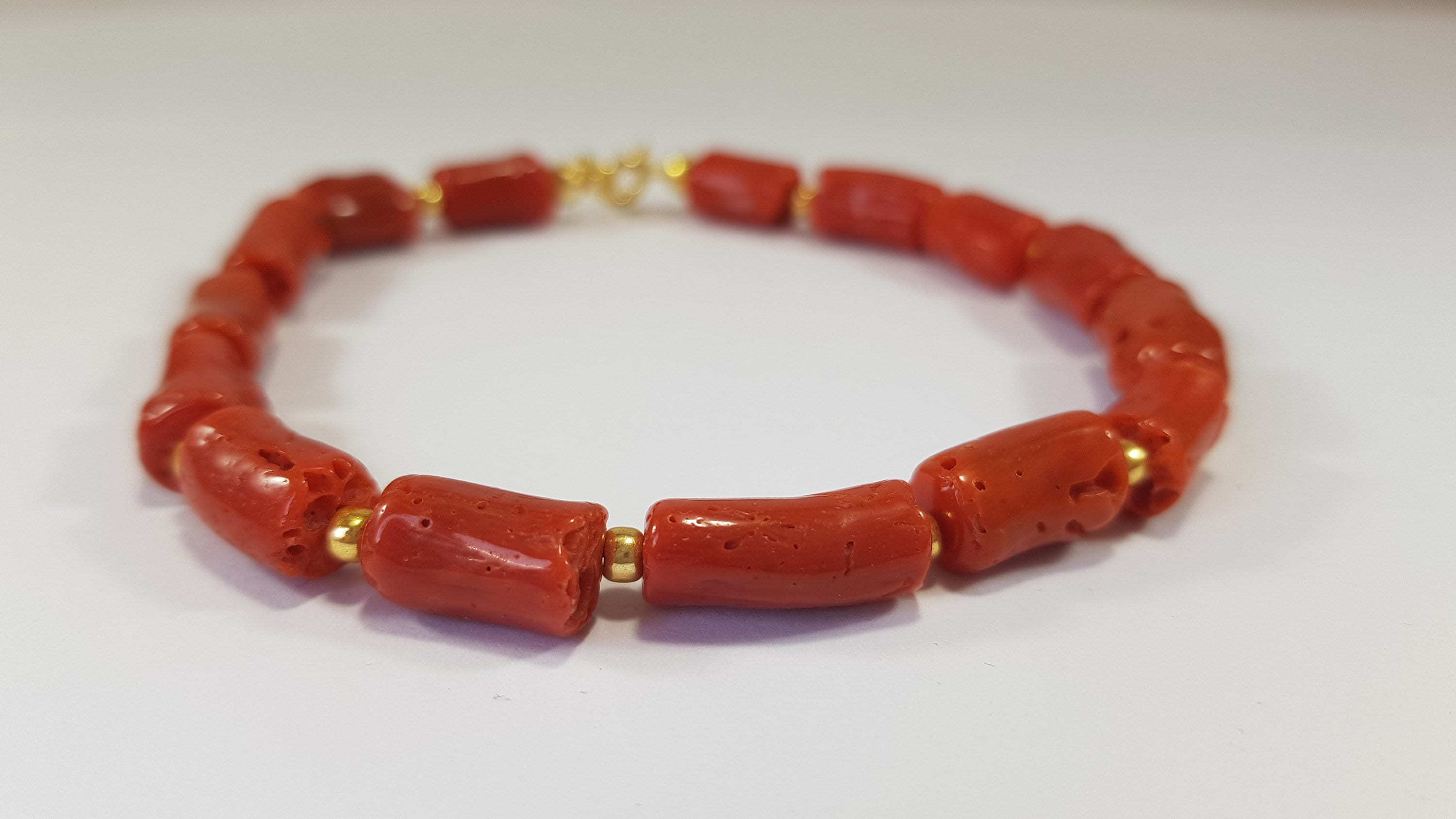 Red Coral Bracelet, Coral Bracelet, Mediterranean Red Coral, Man ...