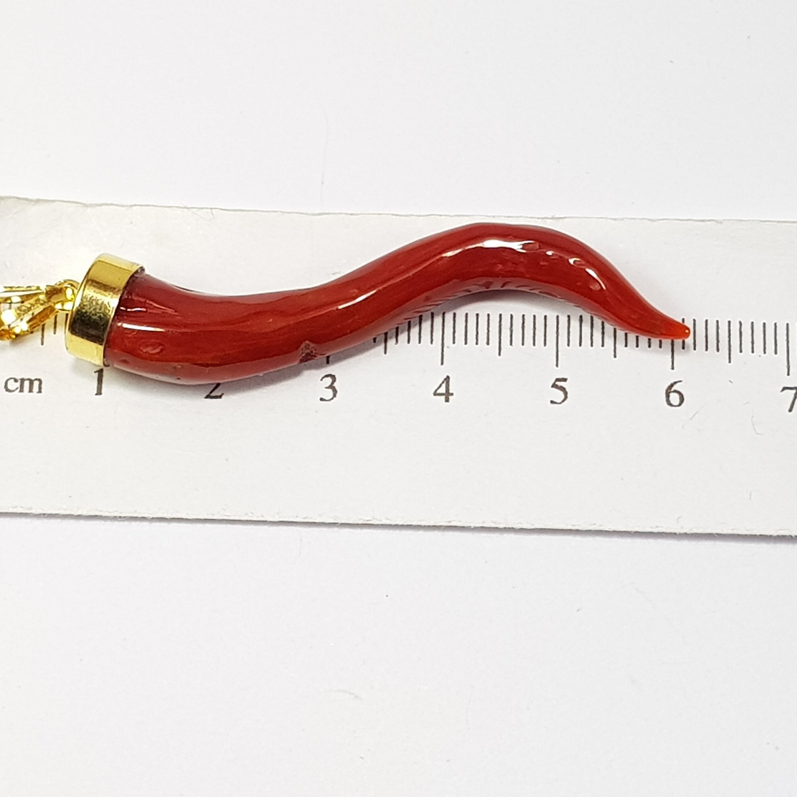 Big Red Coral Horn Rough Italian Horn Mielecorals Cornicello Good lucky ...