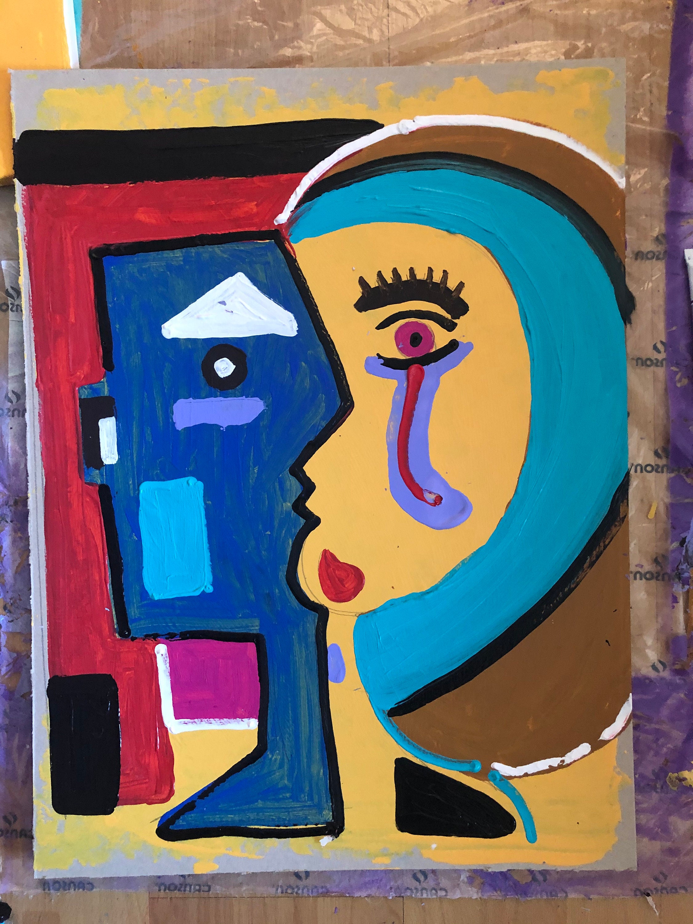 Picasso Style Portrait Woman Portrait Picasso Picasso - Etsy UK