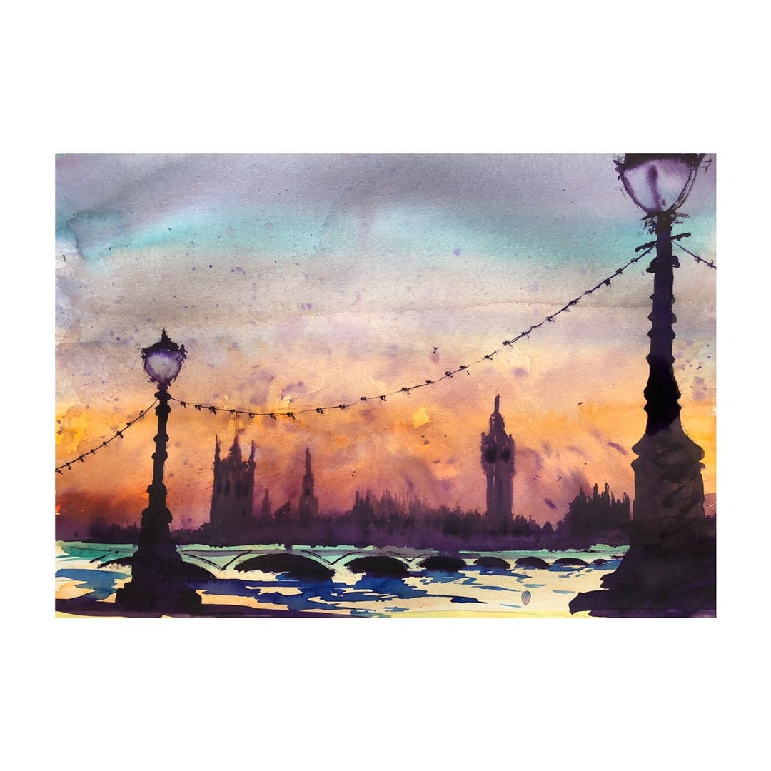 Original Watercolor Painting of LONDON | Watercolor Painting ...