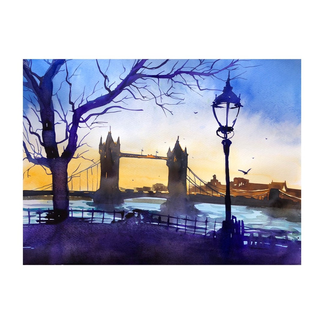 LONDON Watercolor | Watercolor Painting | Landscape Painting | London ...