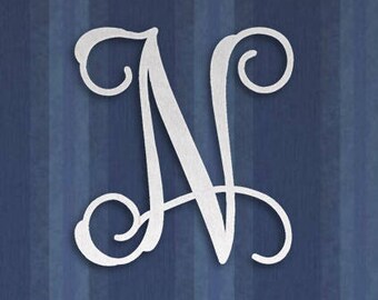 Monogram letter n | Etsy