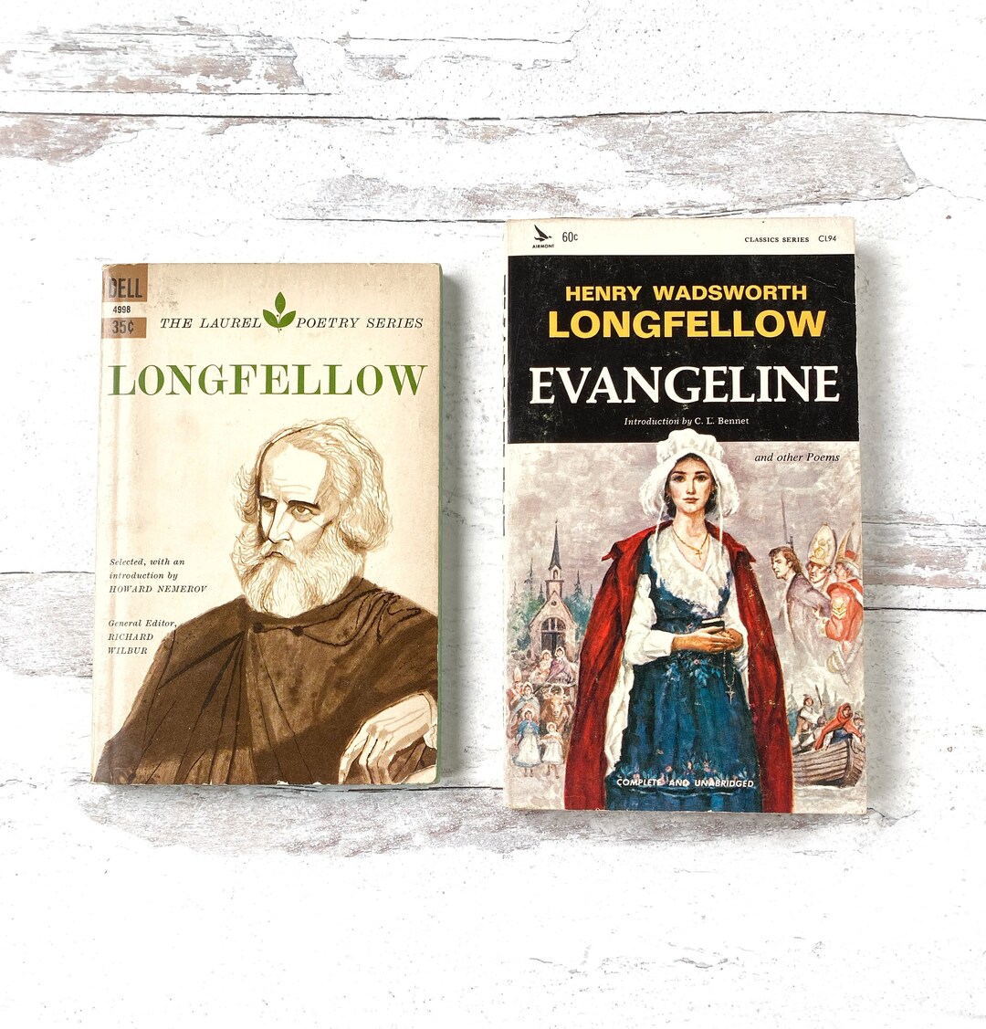 Vintage Poetry Books Longfellow Poems Evangeline - Etsy